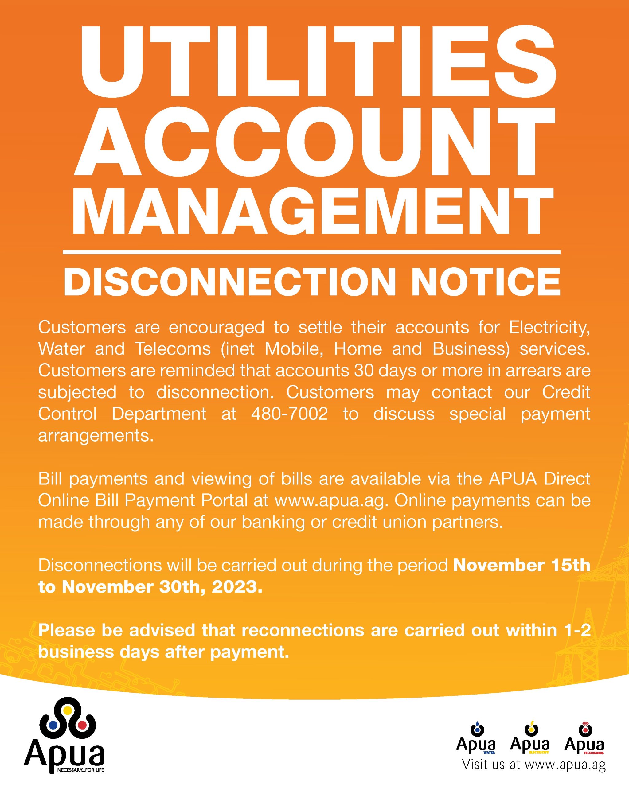 Utilities Account Management – Antigua Public Utilities Authority (APUA)